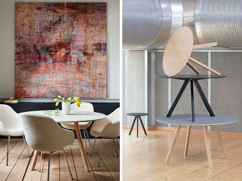 Buy the Hay Copenhague Round Table CPH25 with Oak Base at nest.co.uk