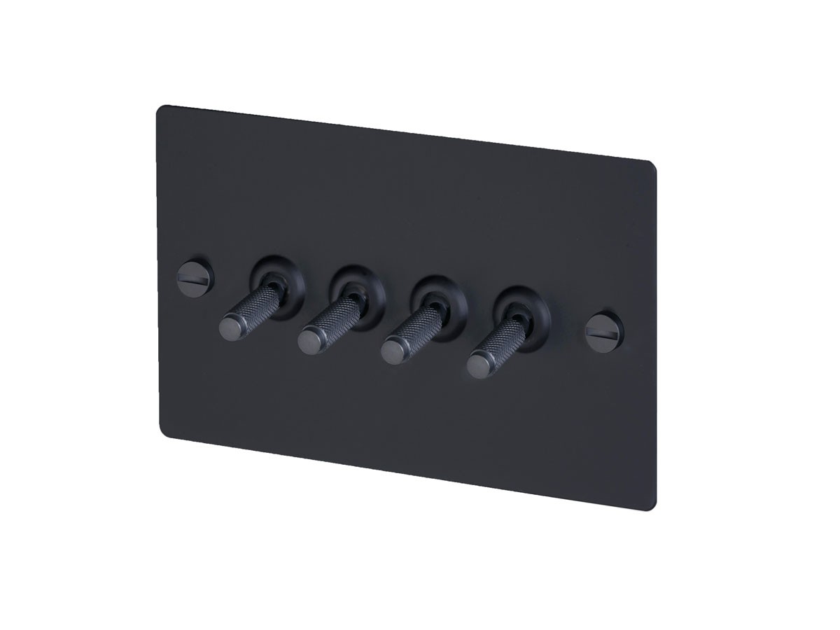 Buy the Buster + Punch 4G Quadruple Toggle Switch at nest.co.uk