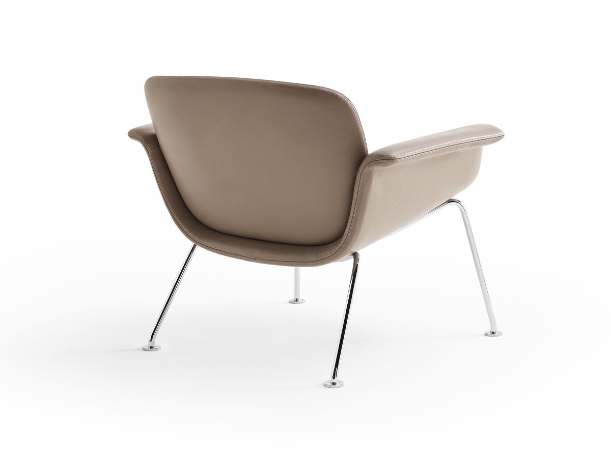Buy the Knoll Studio KN04 Lounge Chair With Chrome Legs - Leather at ...