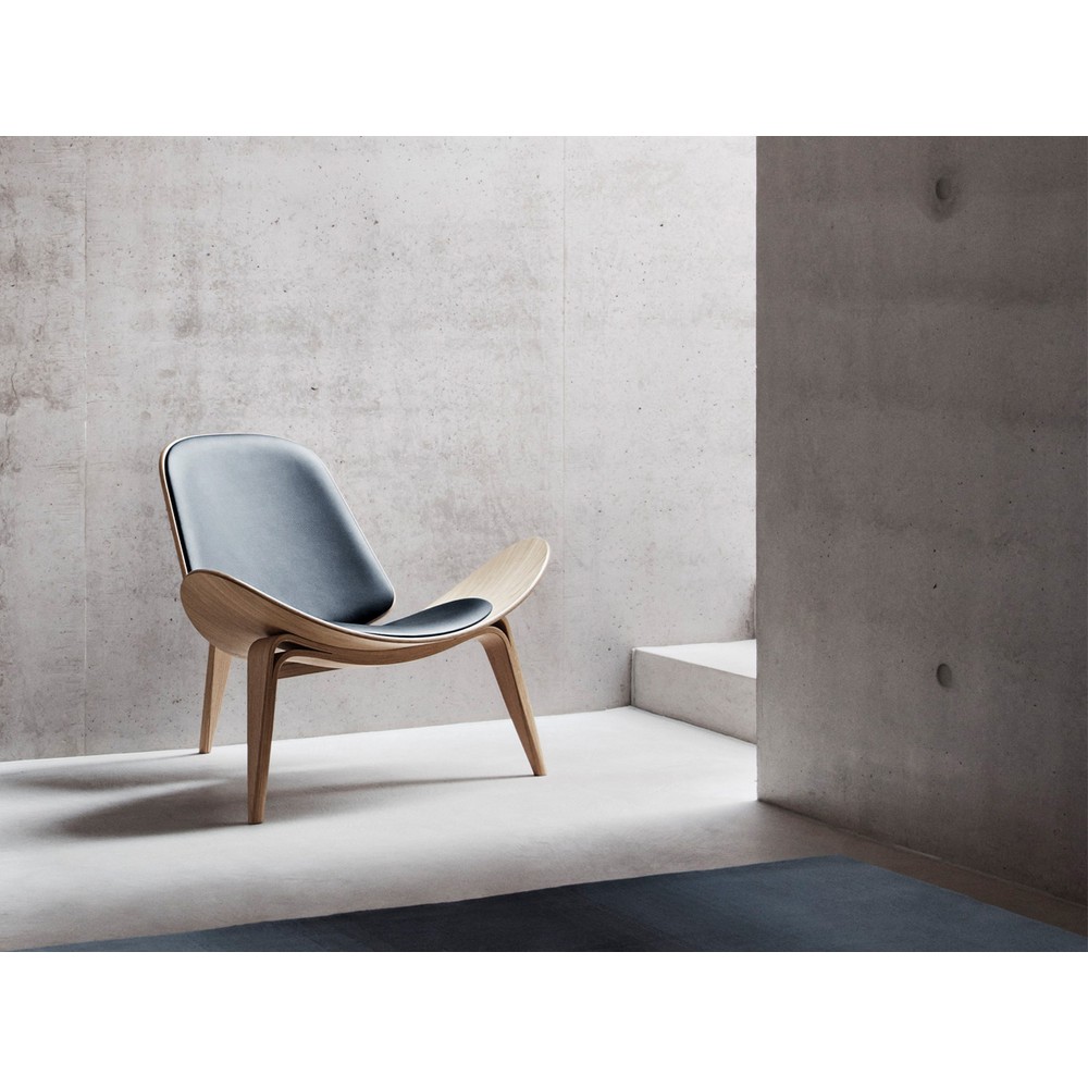Buy the Carl Hansen & Son CH07 Shell Chair - Leather at nest.co.uk