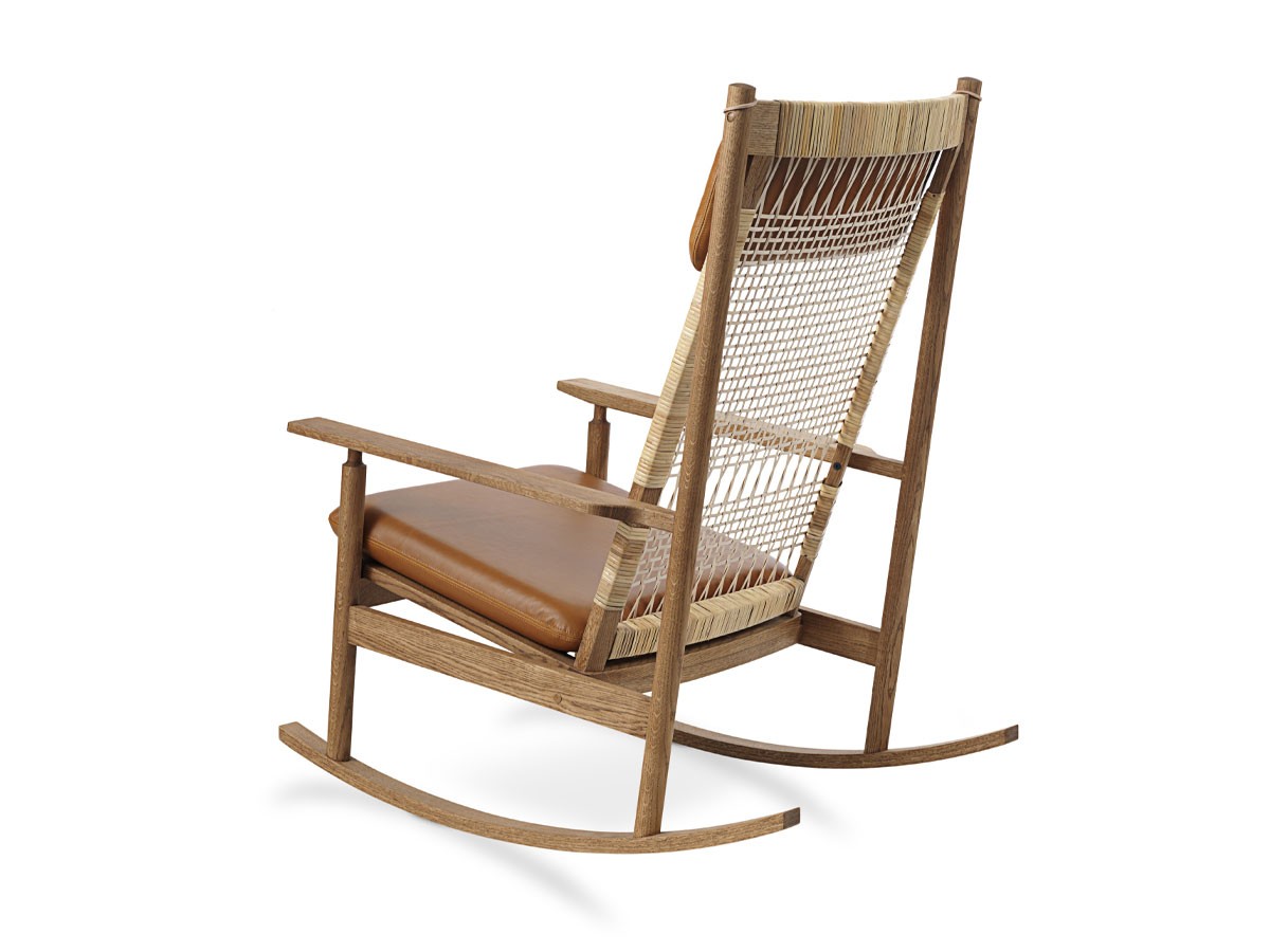 Buy the Warm Nordic Swing Rocking Chair - Leather at nest.co.uk