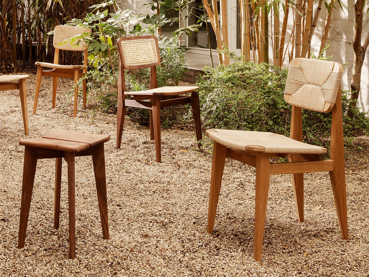 Buy the Gubi C-Chair Dining Chair - Paper Cord at nest.co.uk