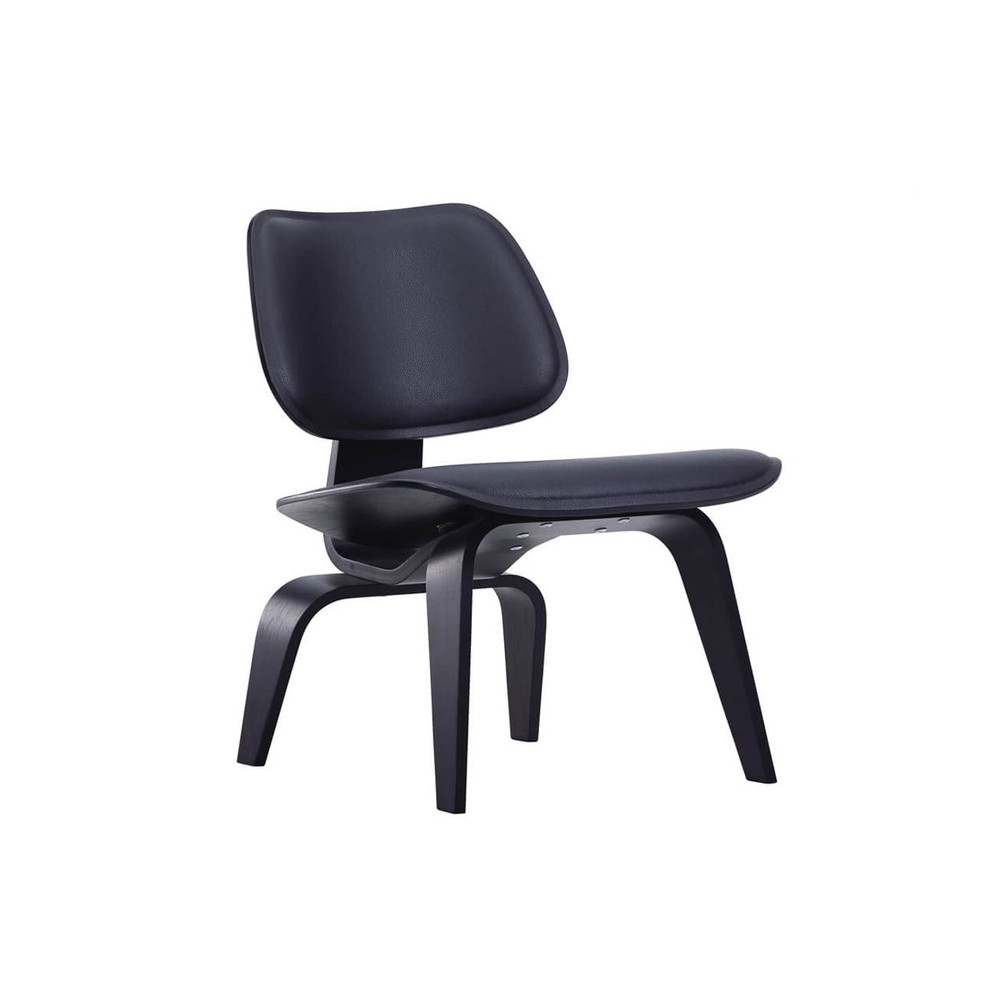 Buy the Vitra LCW Eames Plywood Chair - Leather at nest.co.uk