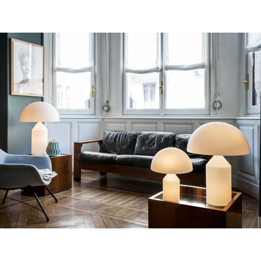 Buy the Oluce Atollo Table Lamp - Glass at nest.co.uk