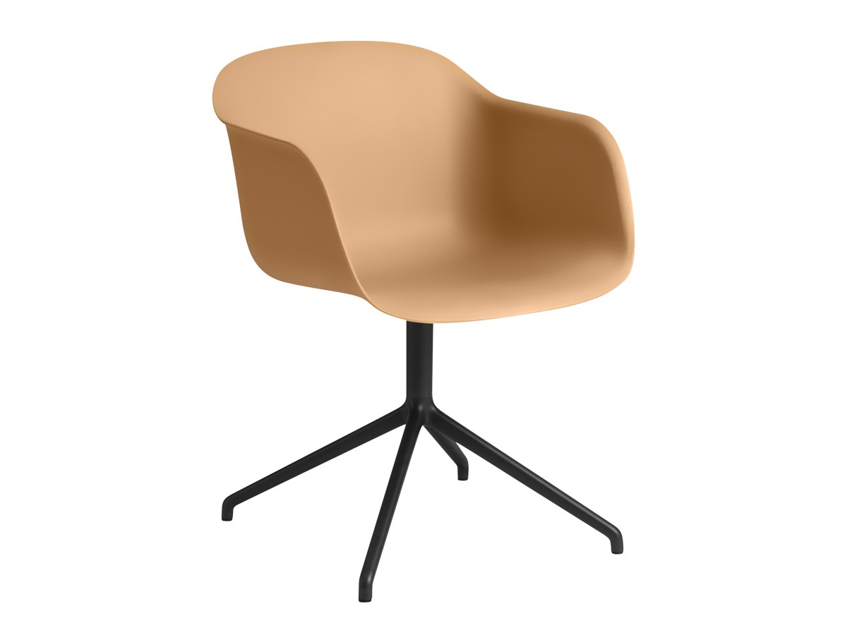 Buy the Muuto Fiber Armchair - Swivel Base - Recycled Plastic in Height ...