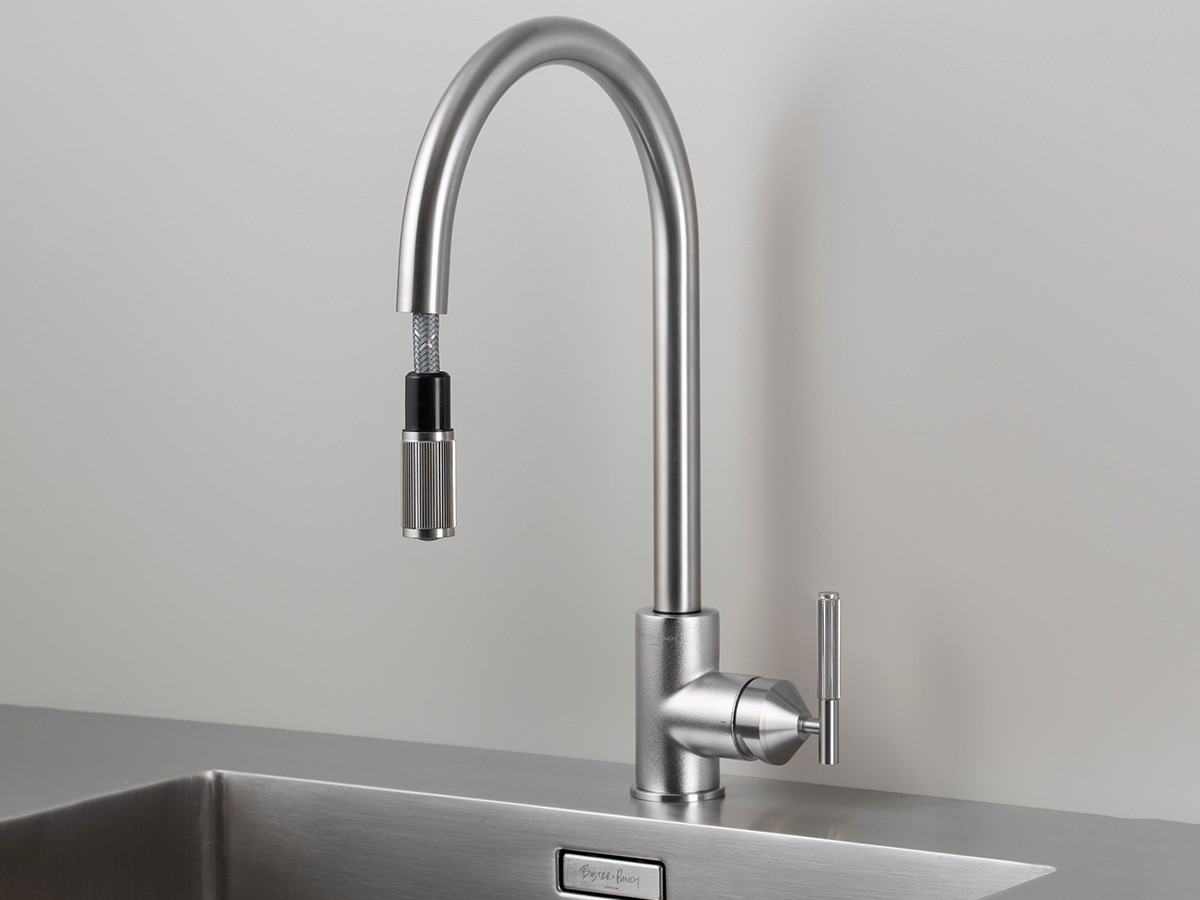 Buy the Buster + Punch Linear Kitchen Mixer Tap - Pull Out Spray at ...