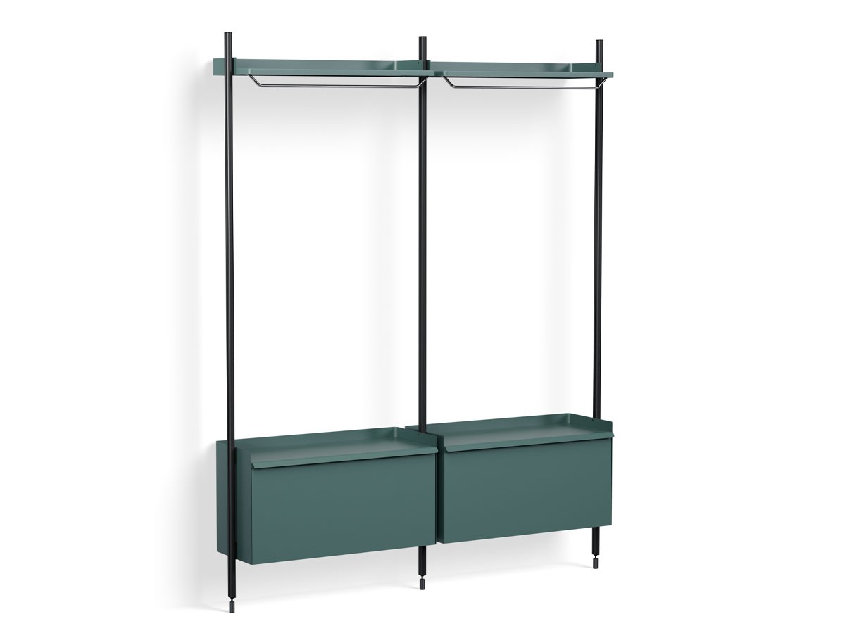 Buy the HAY Pier System Combination 1002 - 2 Column in Black Anodised ...