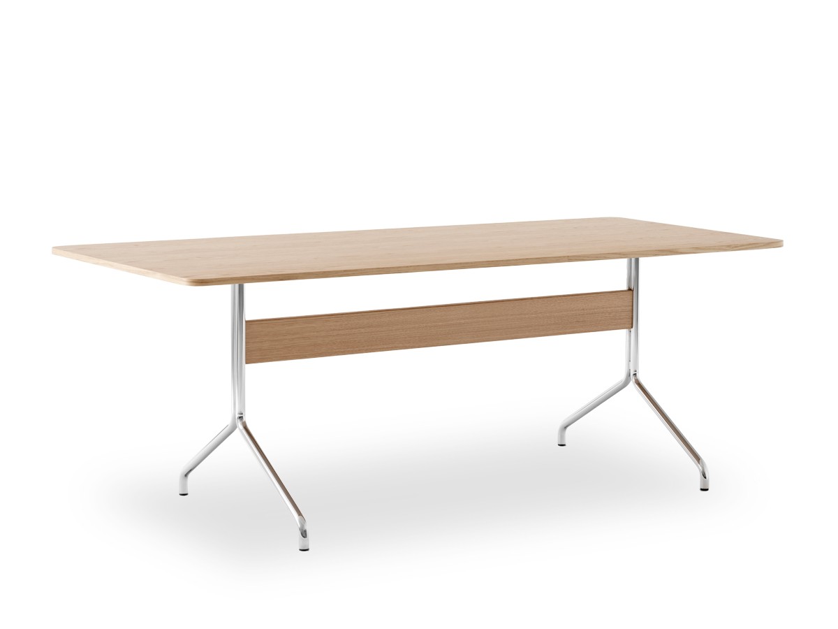 Buy the &Tradition Pavilion Dining Table - Chrome Base at nest.co.uk