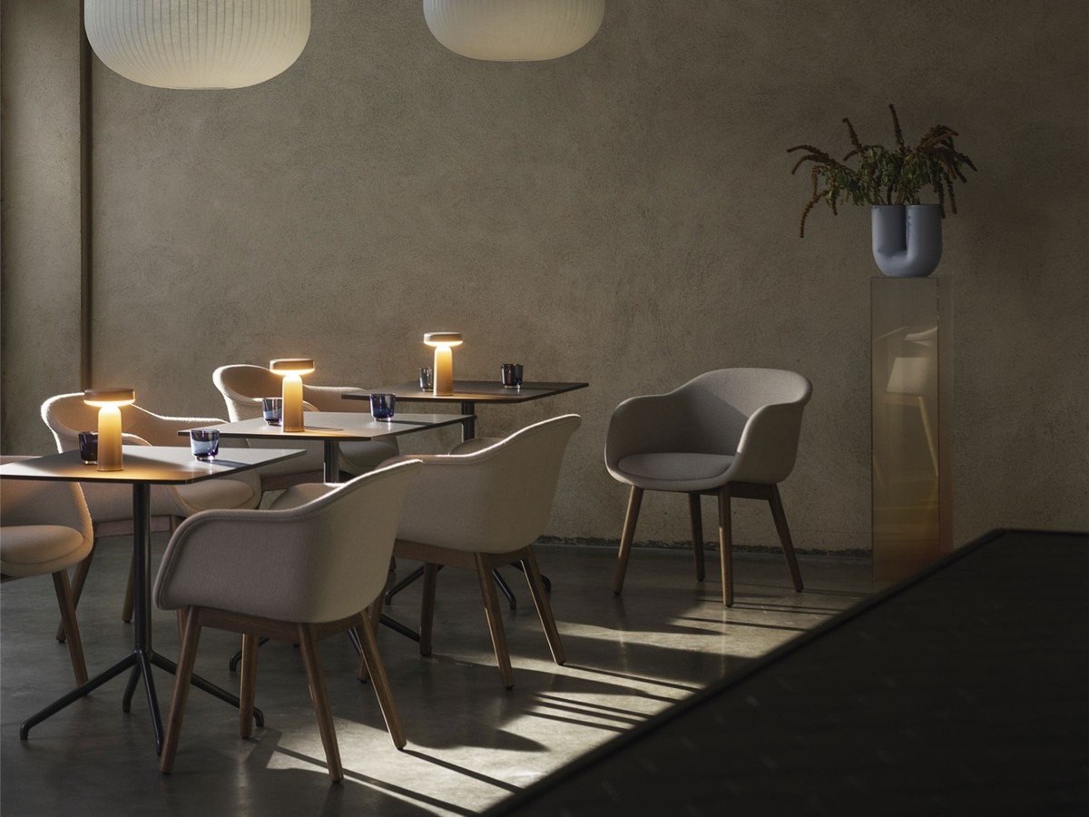 Buy the Muuto Fiber Conference Armchair - Wooden Base at nest.co.uk