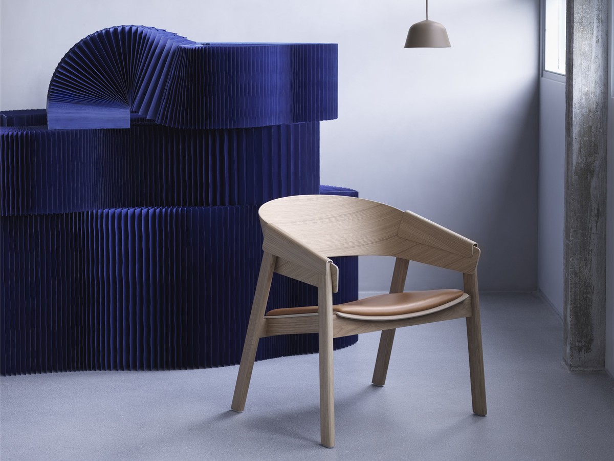 Buy the Muuto Cover Lounge Chair - Leather at nest.co.uk