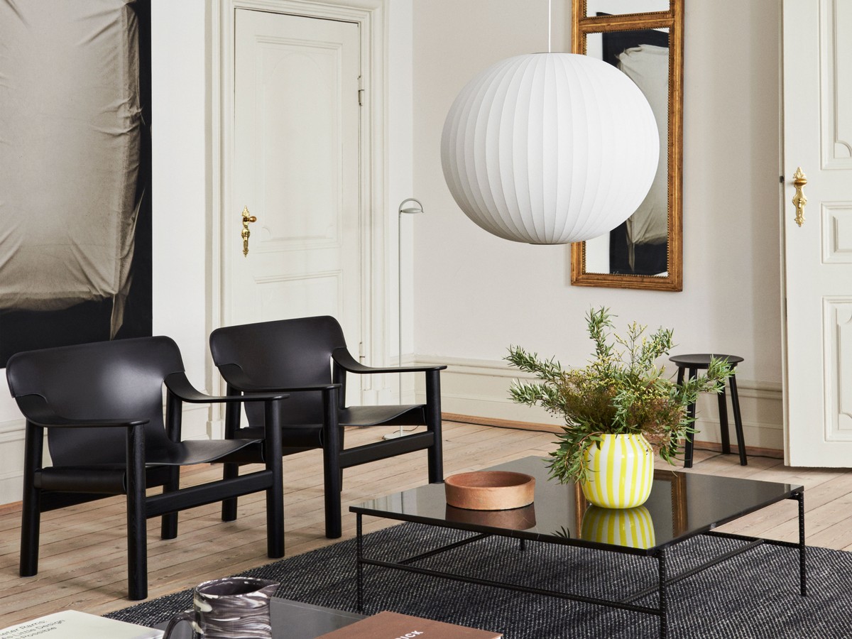 Buy the HAY Bernard Lounge Chair - Leather at nest.co.uk