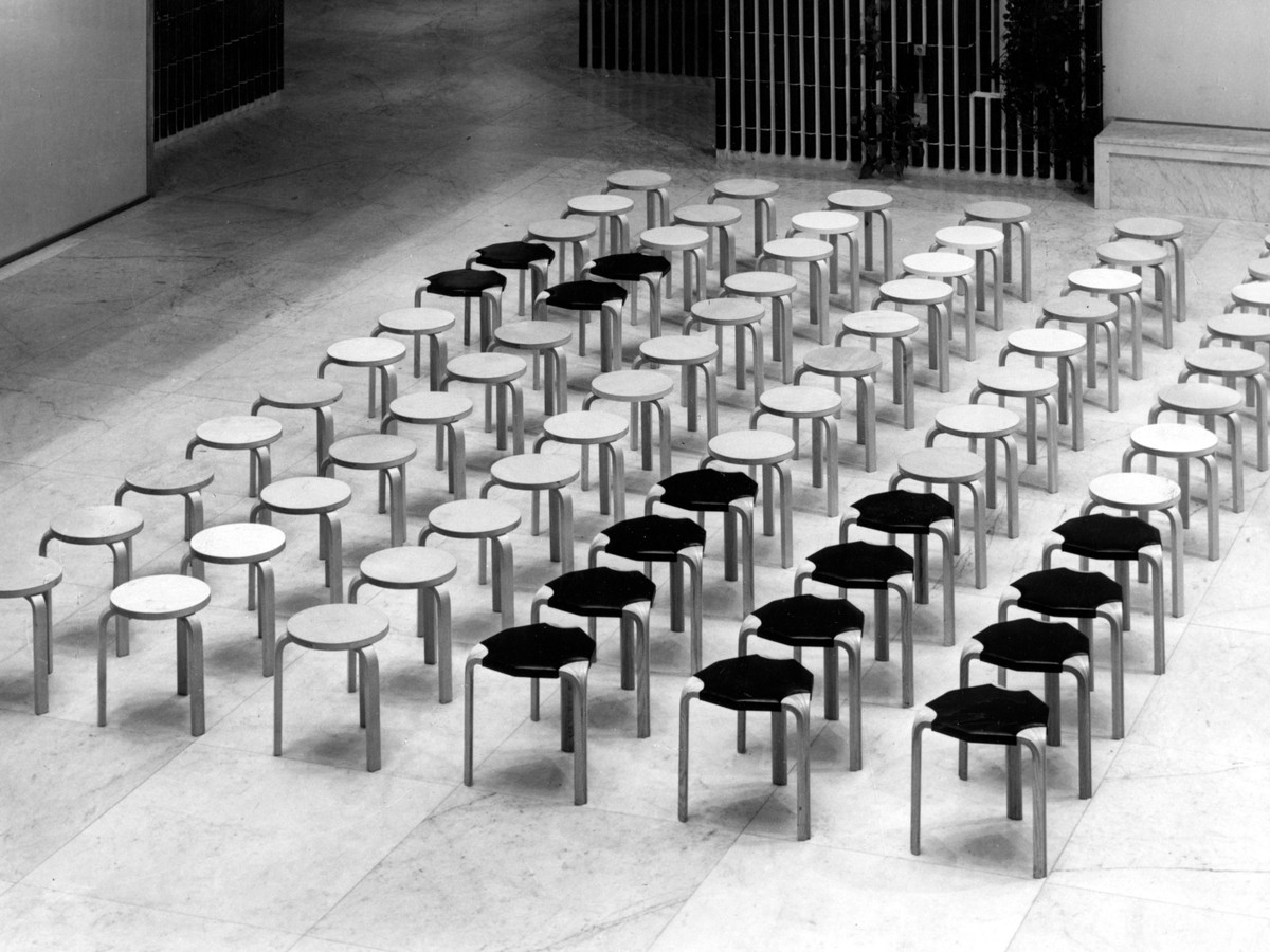 Buy the Artek 60 Stool - Kontrasti Edition at nest.co.uk