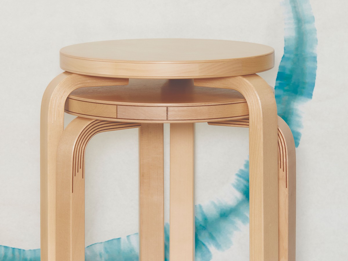Buy the Artek 60 Stool - Kontrasti Edition at nest.co.uk