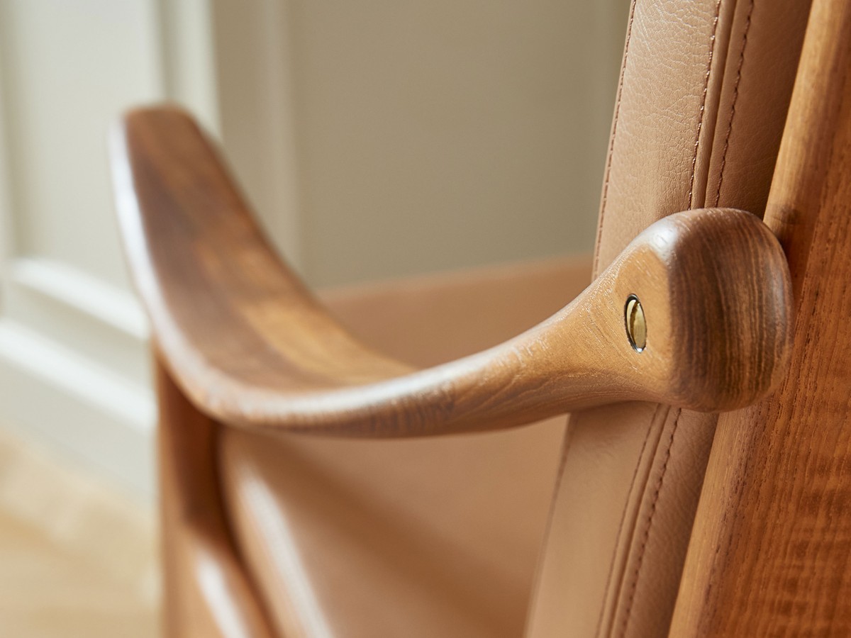 Buy the Warm Nordic Lean Back Lounge Chair - Leather at nest.co.uk