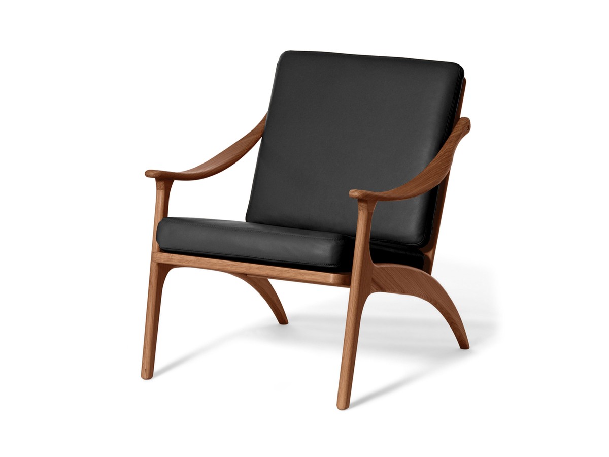 Buy the Warm Nordic Lean Back Lounge Chair - Leather at nest.co.uk