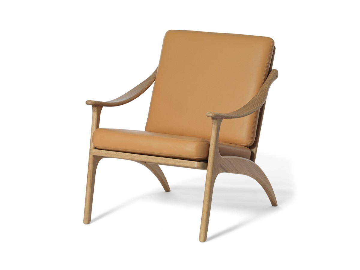 Buy the Warm Nordic Lean Back Lounge Chair - Leather at nest.co.uk