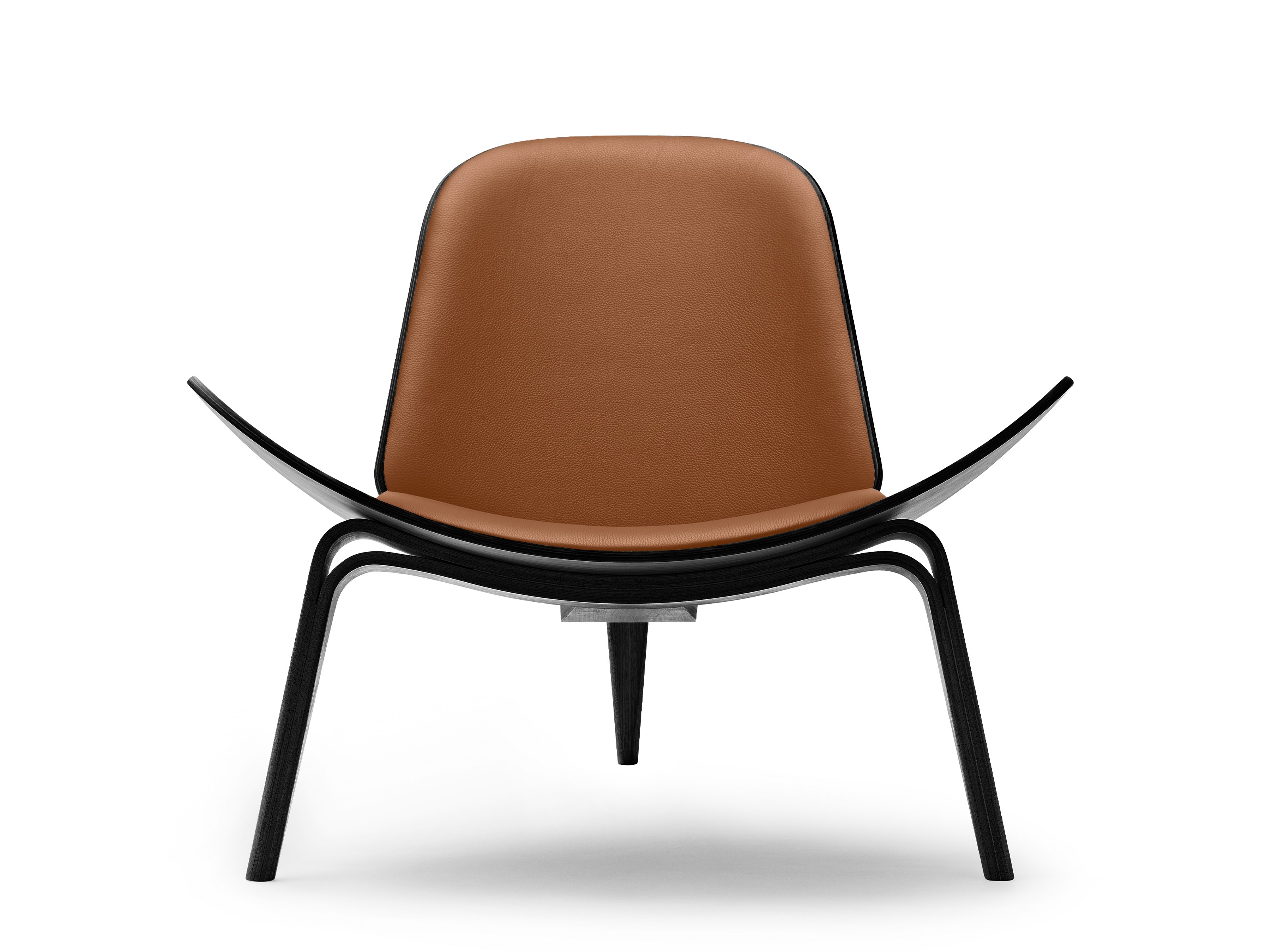 Buy the Carl Hansen & Son CH07 Shell Chair - Leather at nest.co.uk