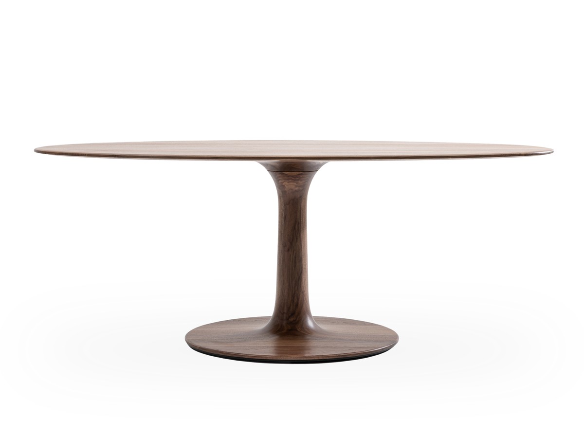 Buy the Zeitraum Turntable Table - Round Base with Oval Top at nest.co.uk