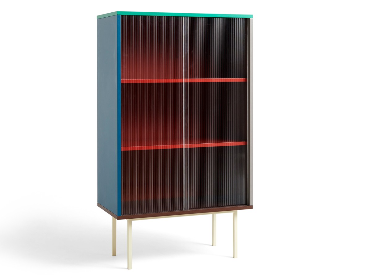 Buy the HAY Colour Cabinet Tall with Glass Doors in Height: 130cm at ...