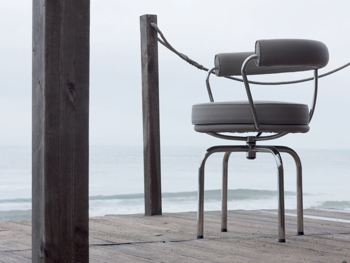 Buy the Cassina LC7 Outdoor Swivel Chair at nest.co.uk